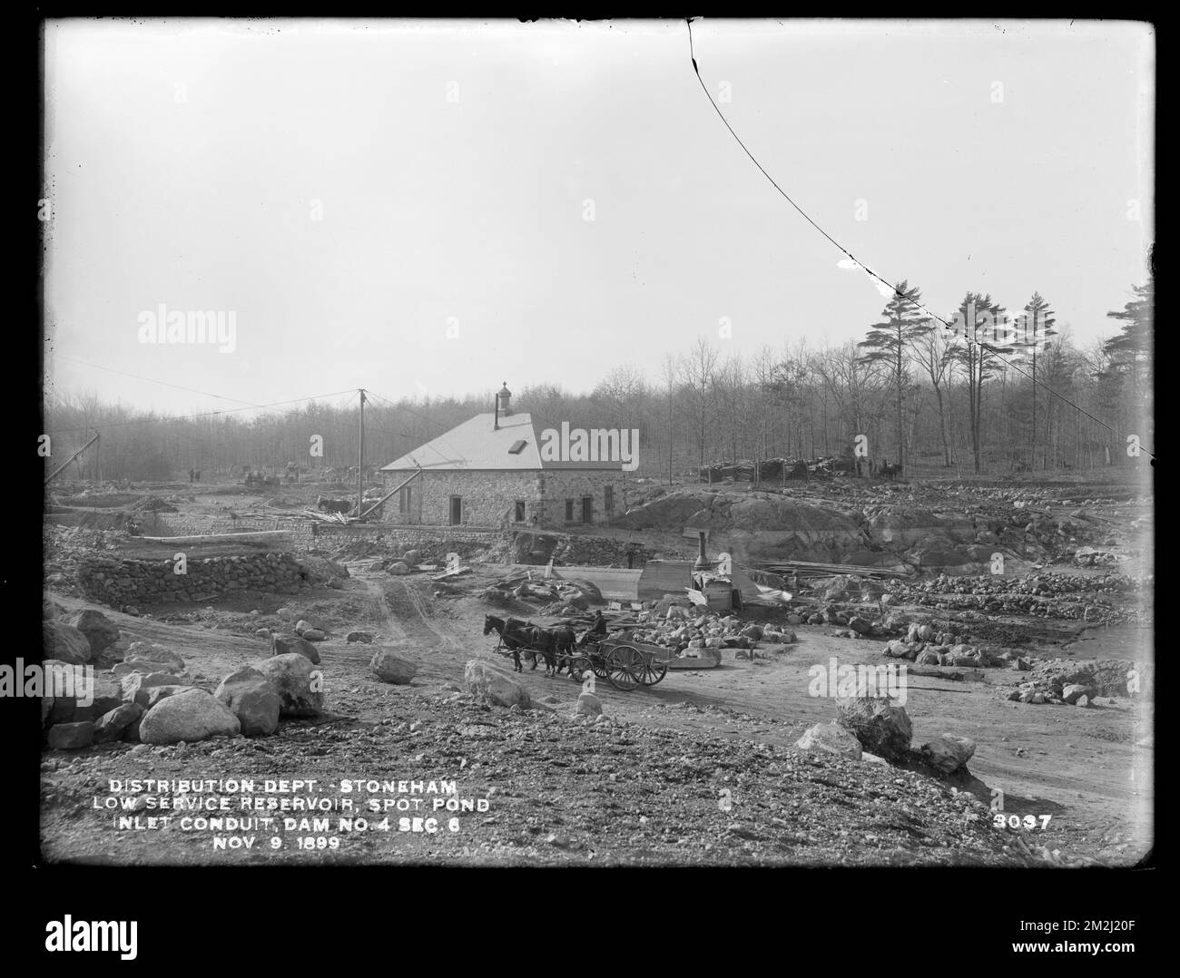 Distribution Department, Low Service Spot Pond Reservoir, north end of ...