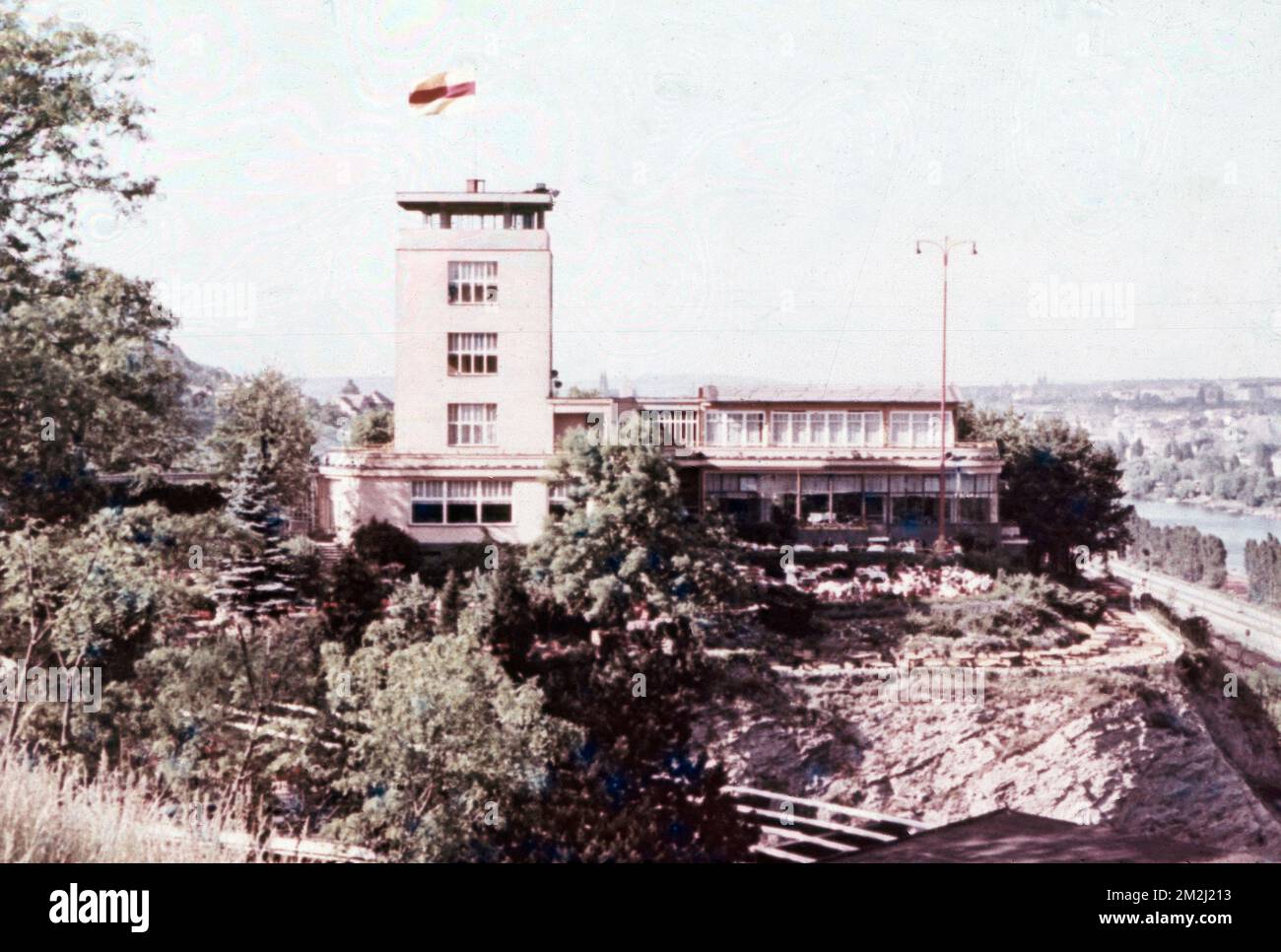 View of Barrandove Terrace, Prague, Czech Republic, 1960s Stock Photo ...