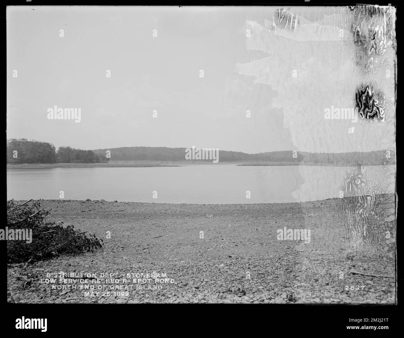 Distribution Department, Low Service Spot Pond Reservoir, north end of ...