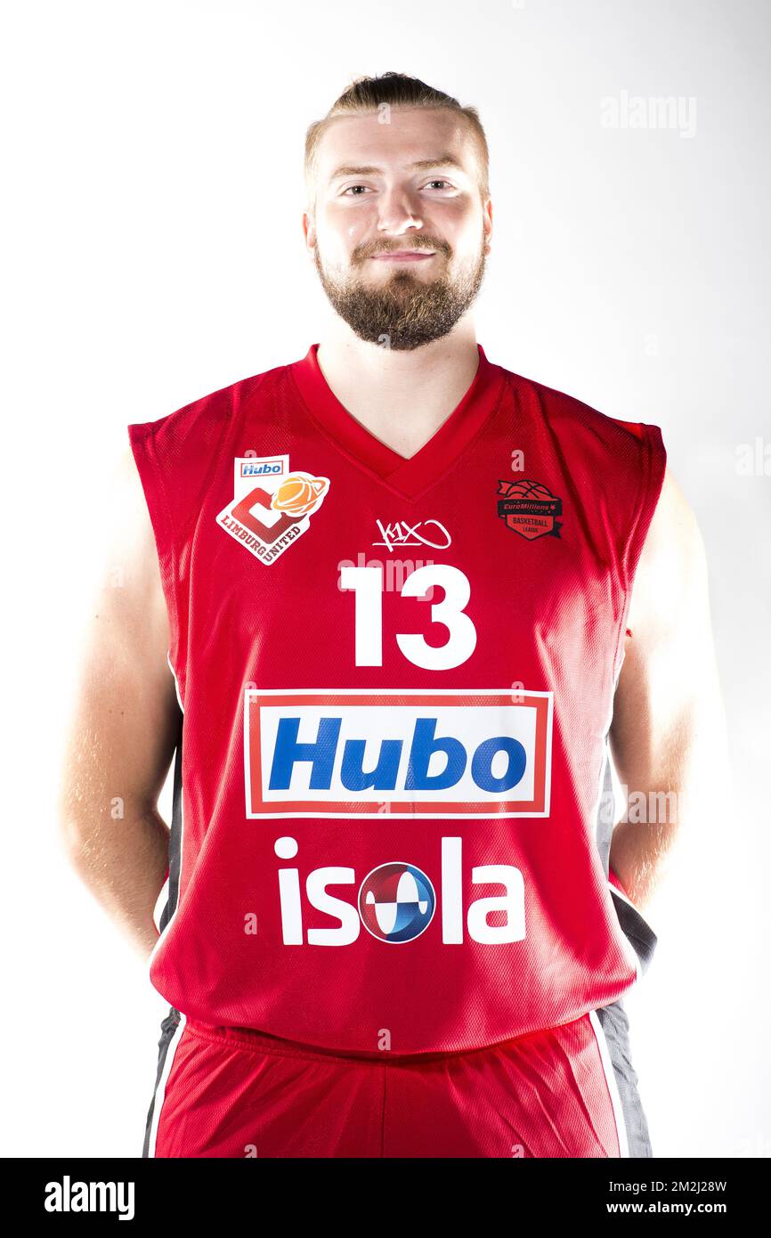 Justin Kohajda poses for a team picture during a photoshoot of Belgian ...