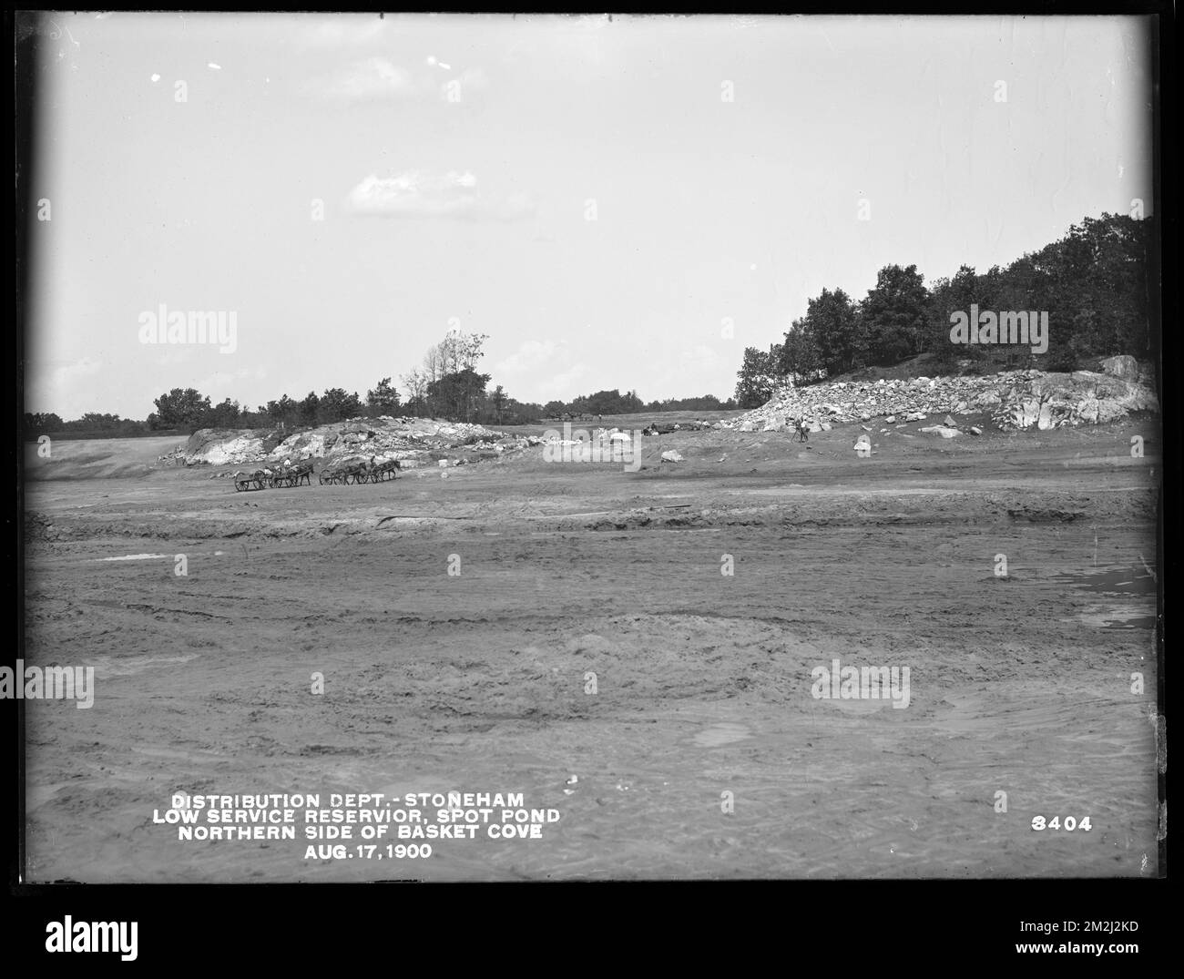 Distribution Department, Low Service Spot Pond Reservoir, northern side ...