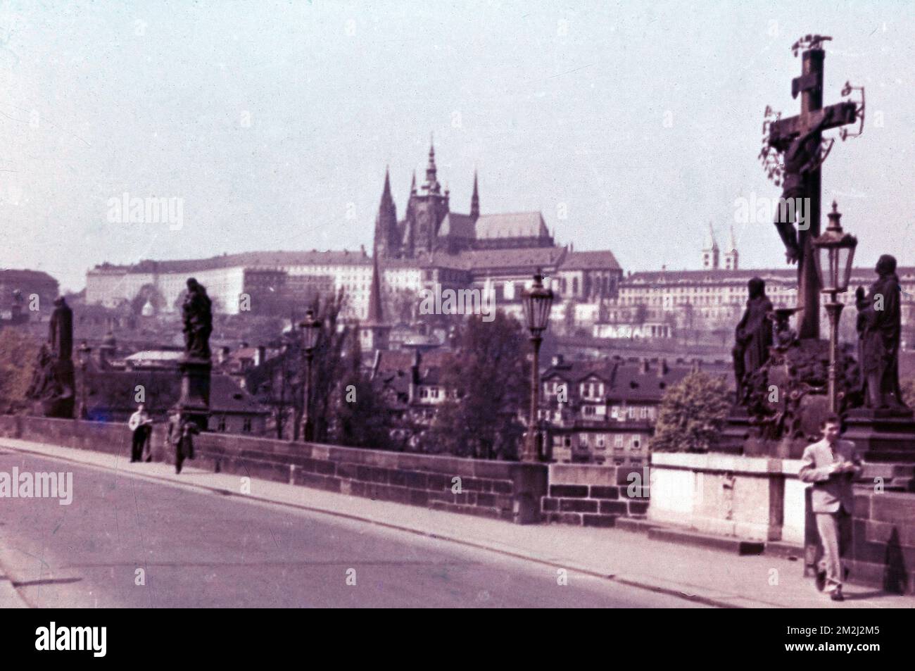 View of Charles Bridge, Prague, Czech Republic, 1960s Stock Photo - Alamy