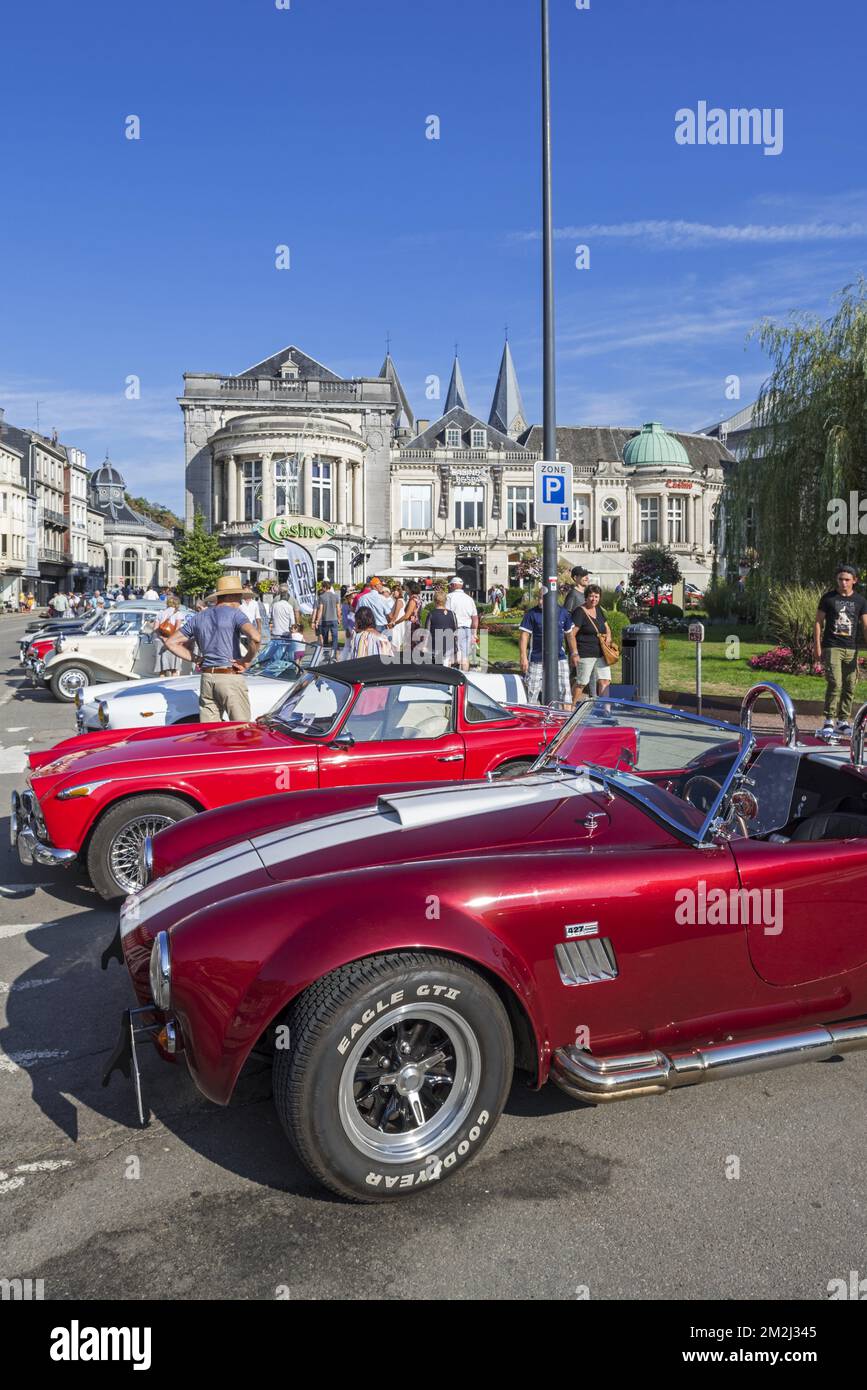 Oldtimers / classic cars in front of the Casino de Spa and brasserie in ...