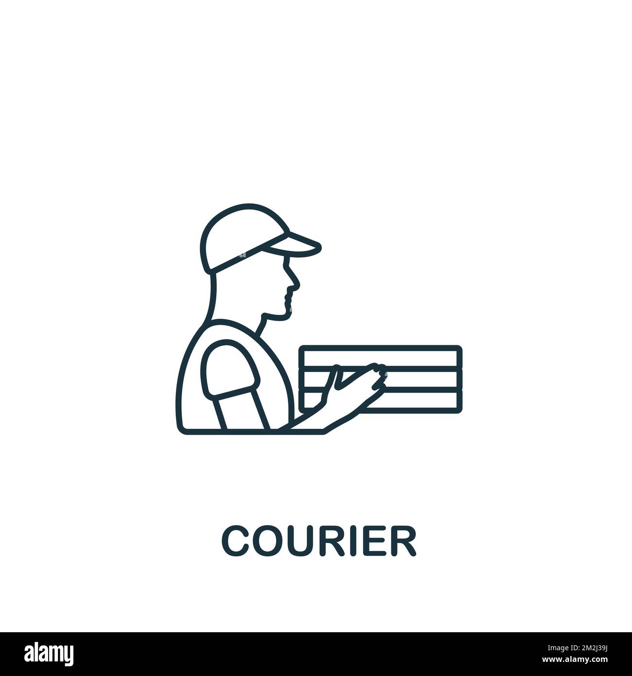 Courier icon. Monochrome simple Food Delivery icon for templates, web ...