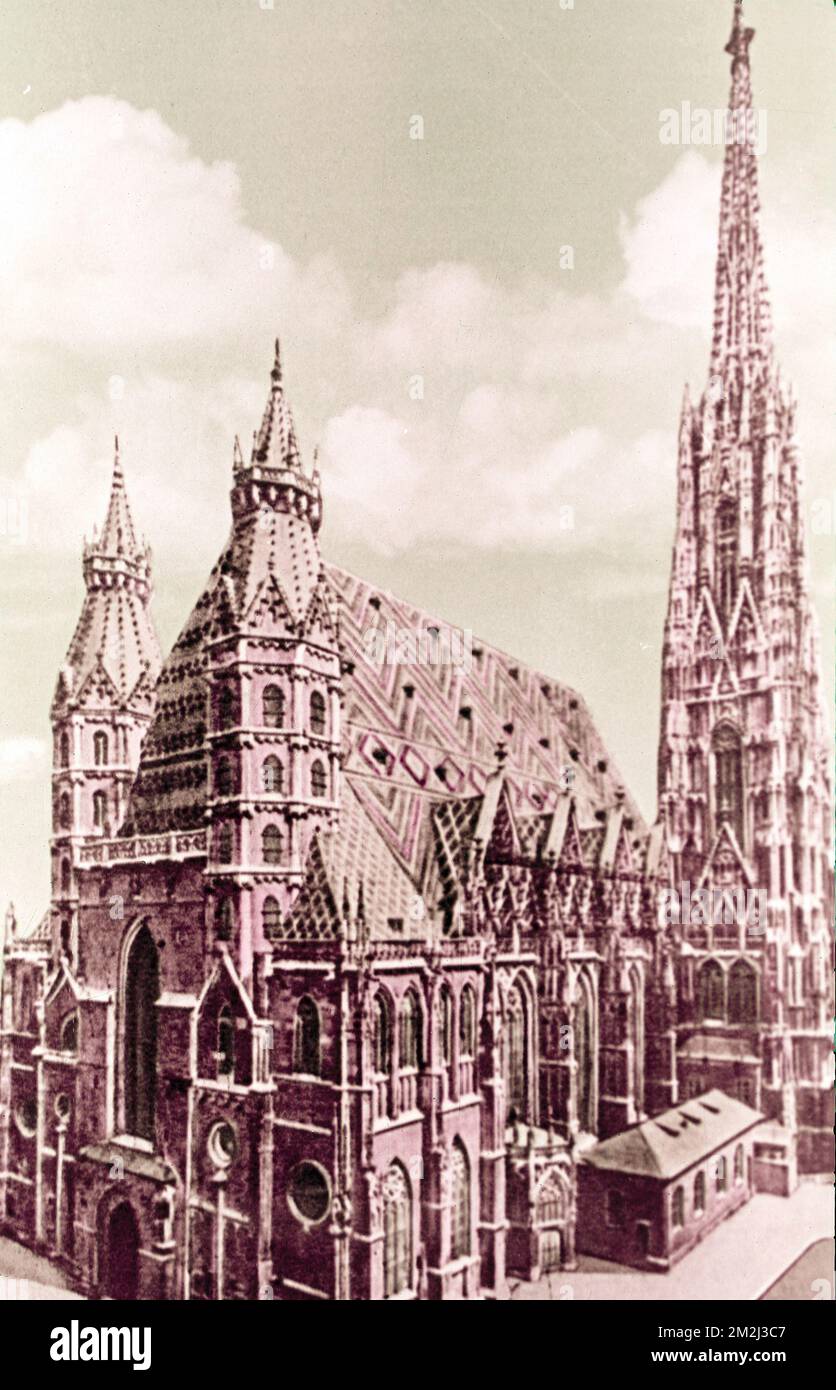 View of St. Stephen's Cathedral, Vienna, Austria 1960s Stock Photo - Alamy