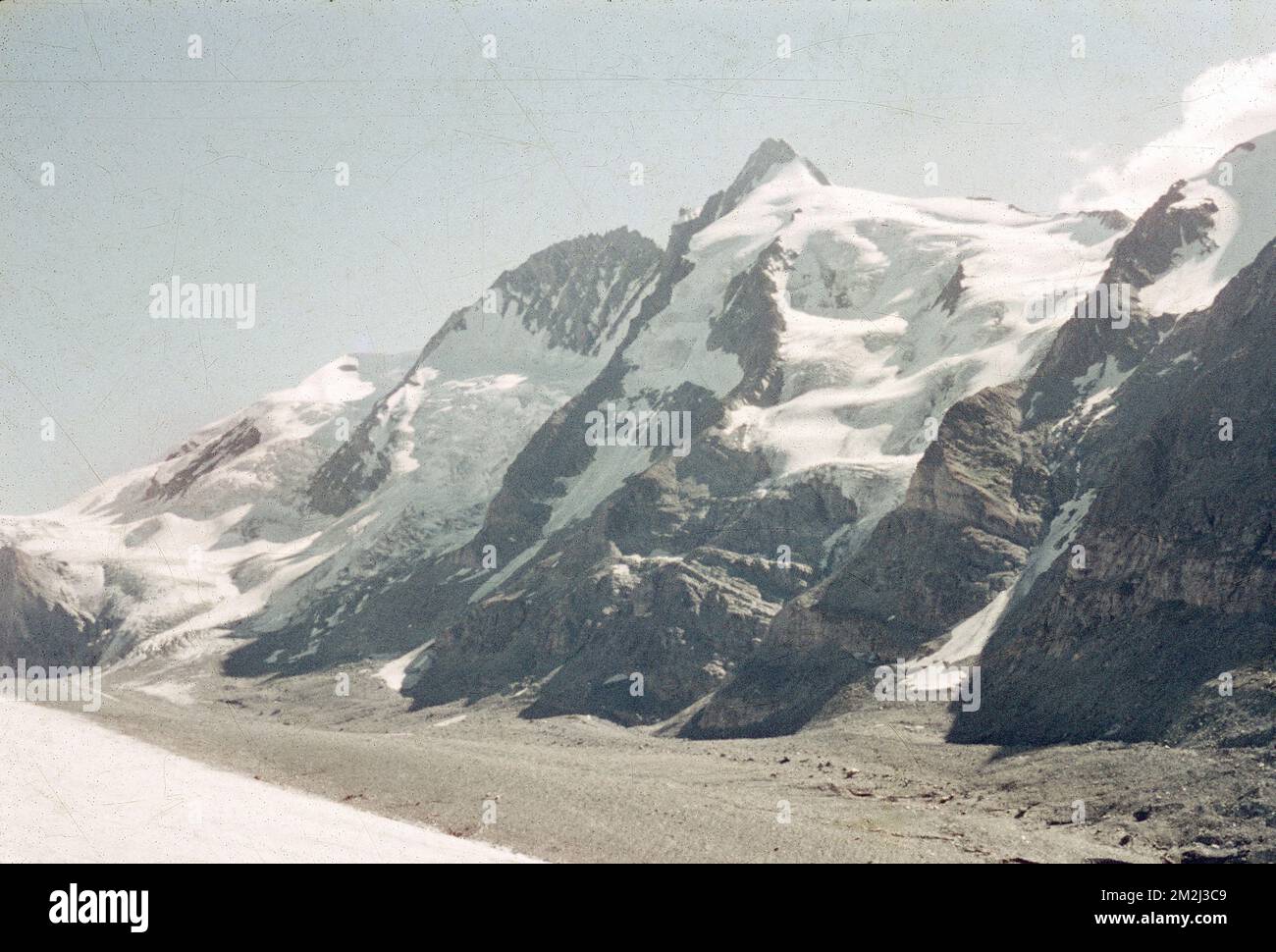 View of the Grossglockner Mountain, Austria 1960s Stock Photo - Alamy