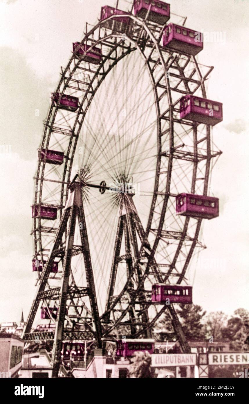 Giant Ferris Wheel, Vienna, Austria 1960s Stock Photo - Alamy