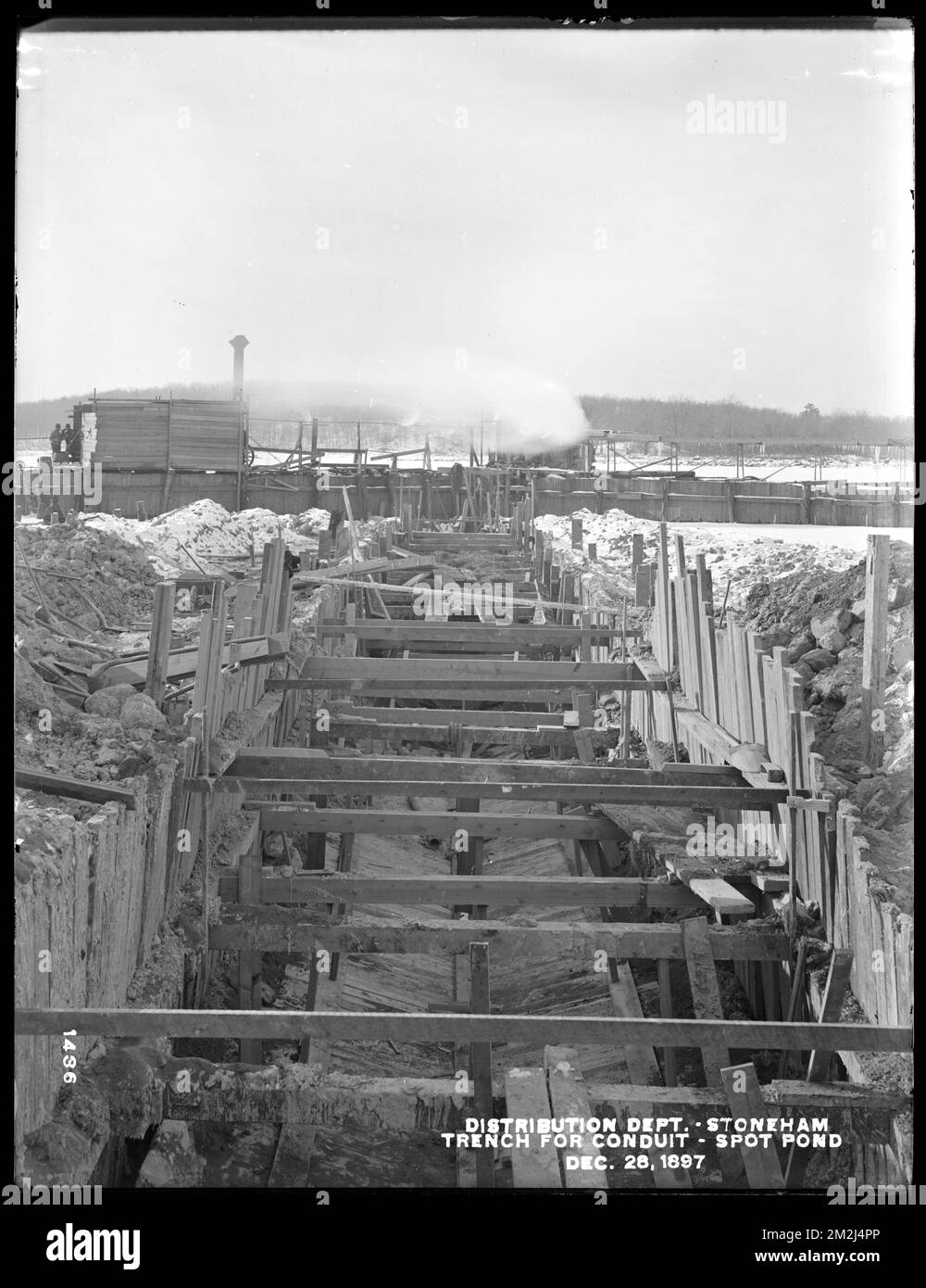 Distribution Department, Low Service Spot Pond Reservoir, trench east ...