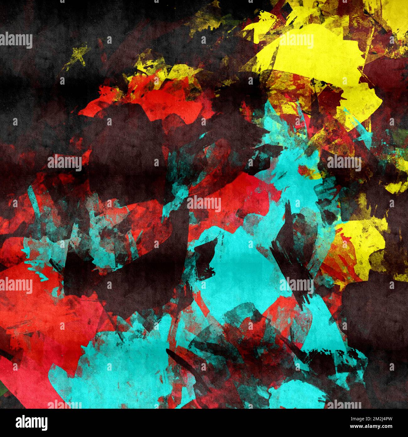 abstract psychedelic background from color chaotic blurred stains brush ...