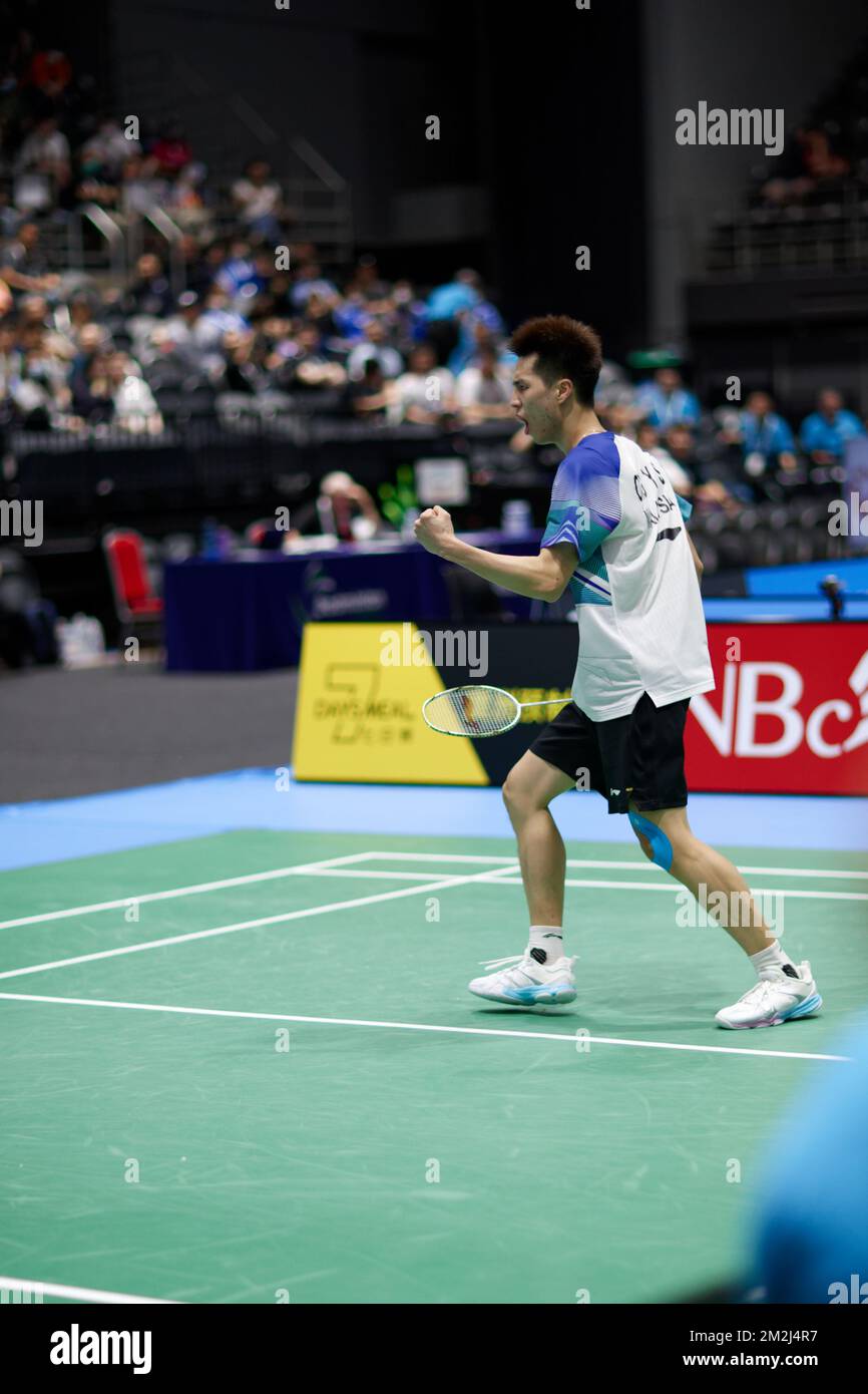 ONG Yew Sin of Malaysia in action during the mens semi finals doubles ...