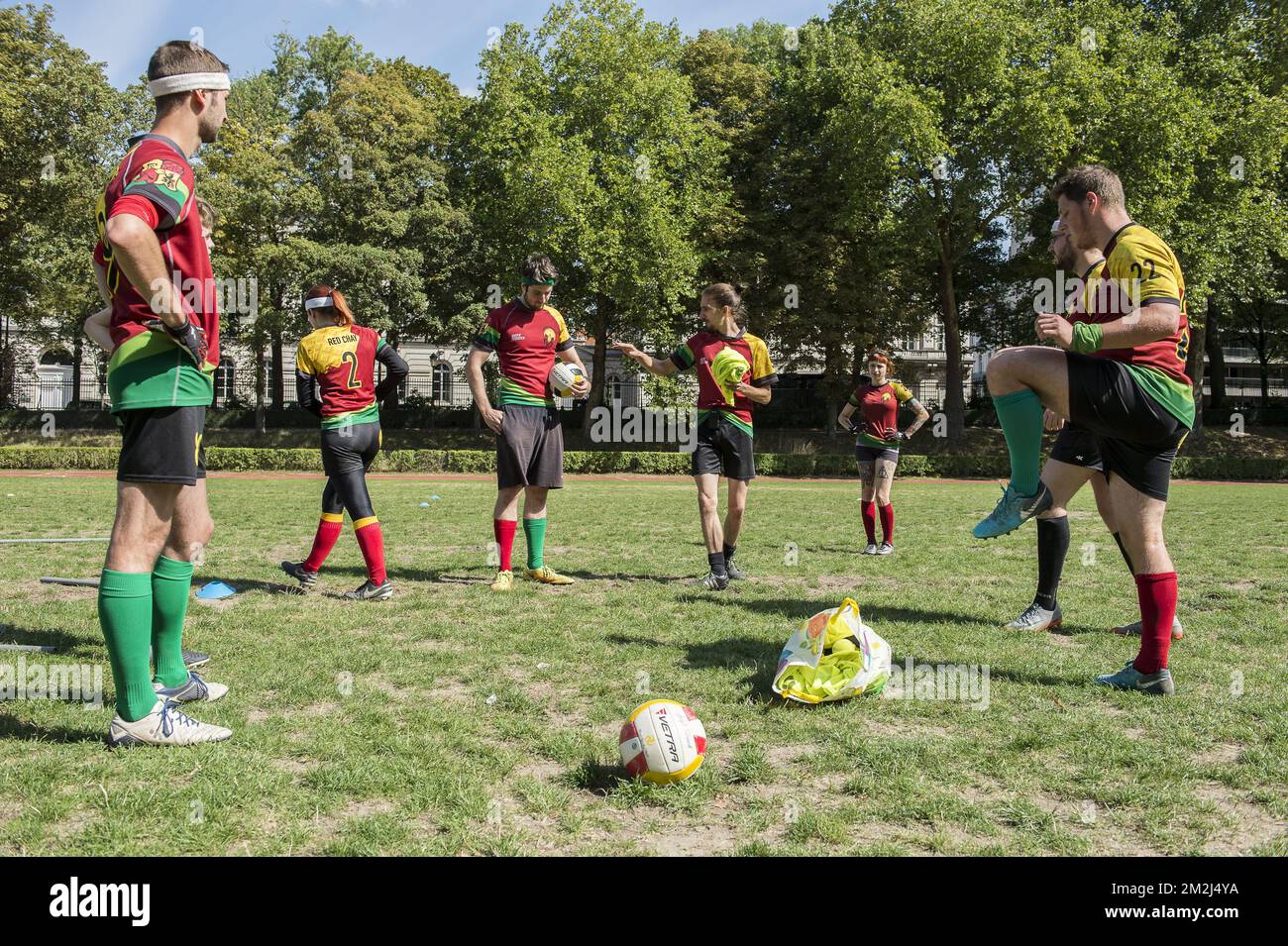 Quidditch match - To score the ball has to be put across one of the ...