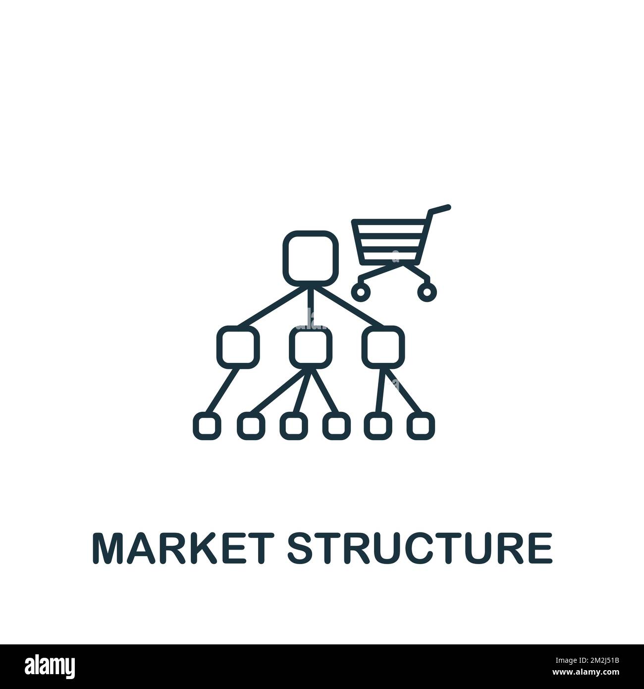 Market Structure icon. Monochrome simple Global Business icon for ...