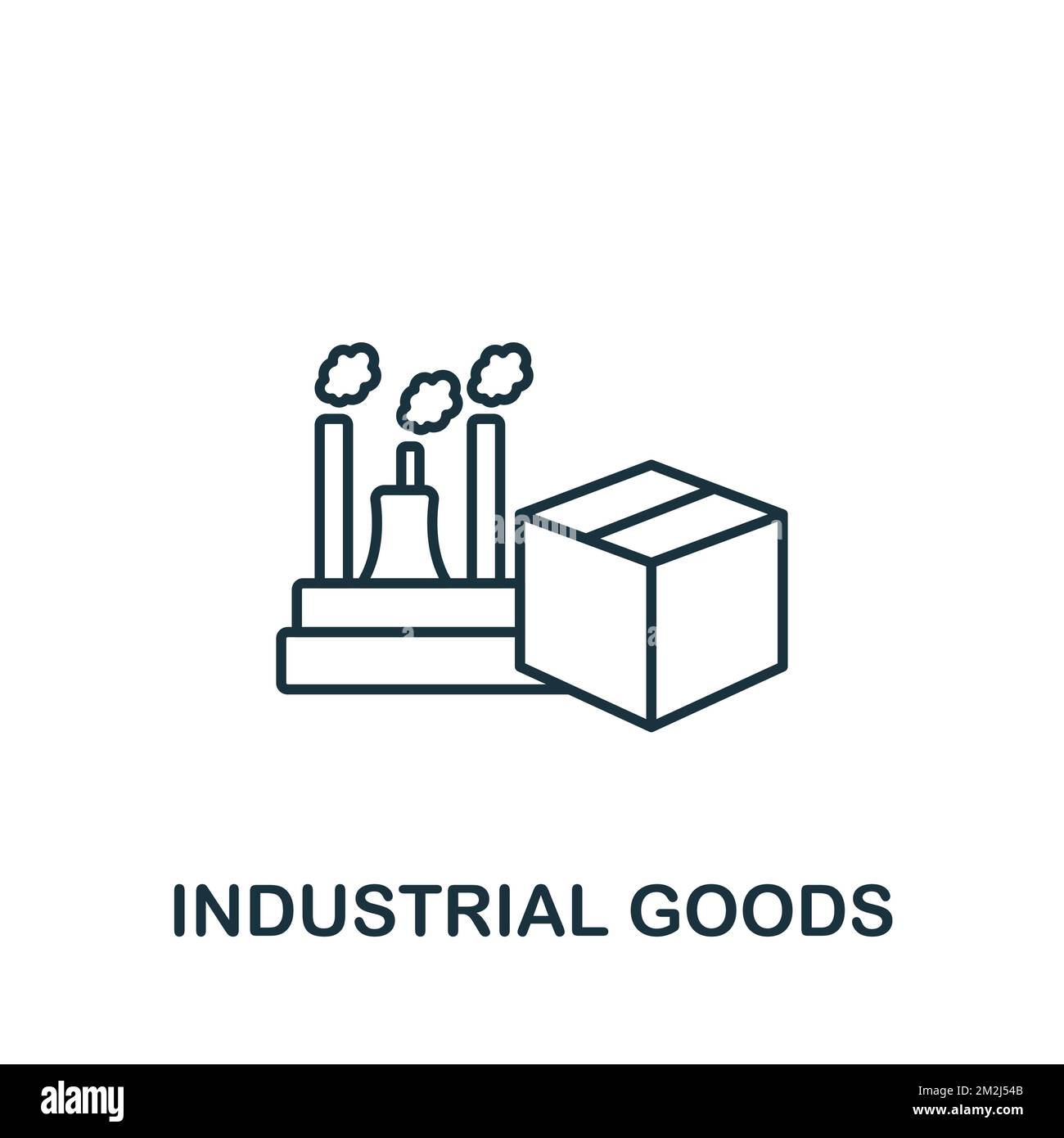 Industrial Goods icon. Monochrome simple Global Business icon for ...