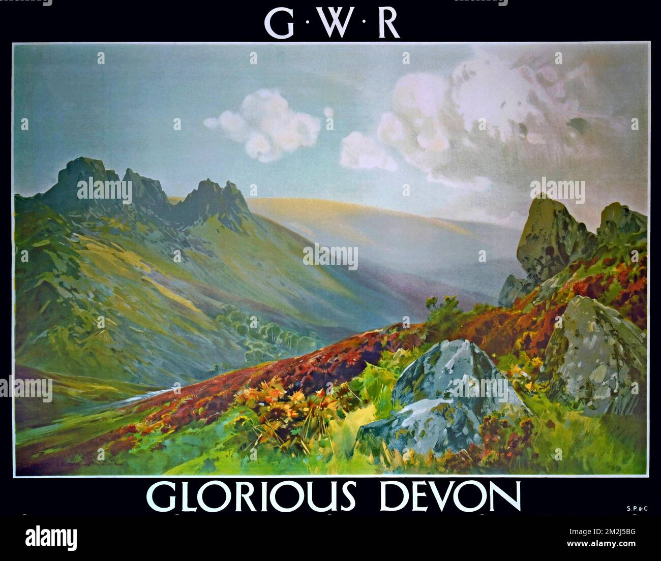 A Vintage Great Western Railway travel poster, advertising rail travel ...