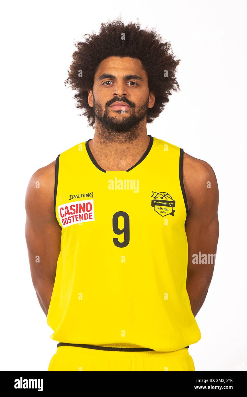 Oostende's Jean-Marc Mwema poses for the photographer during a ...