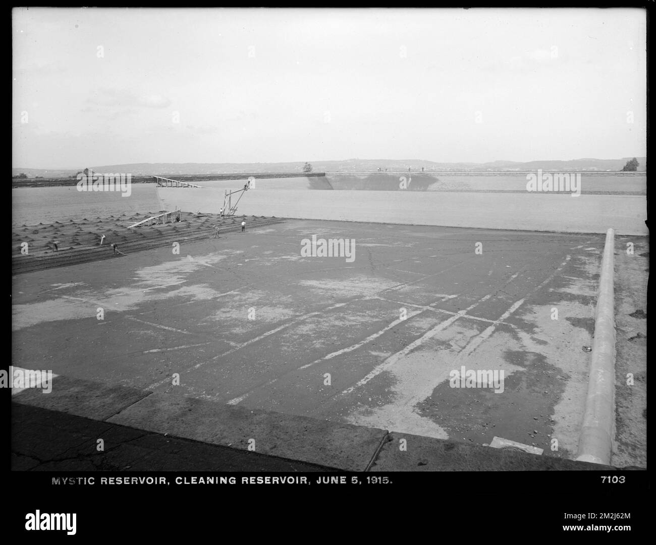 Distribution Department, Mystic Reservoir, cleaning reservoir, Medford ...