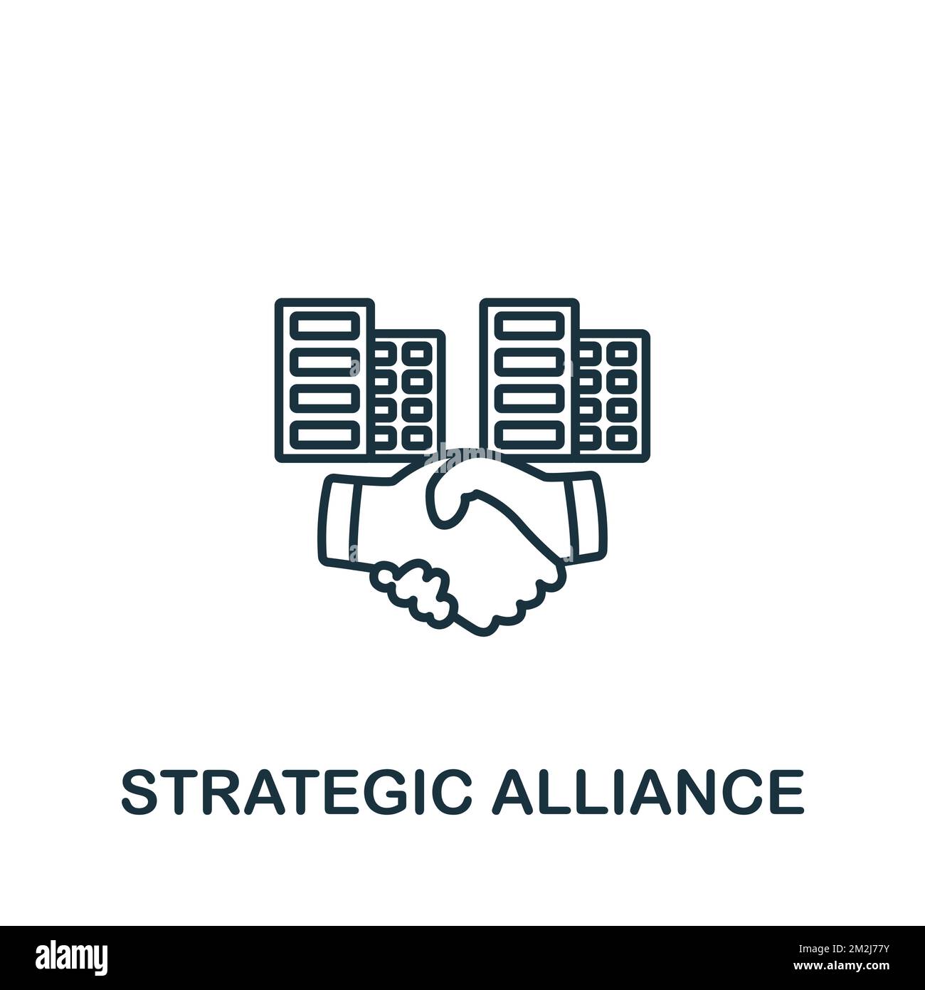 Strategic Alliance icon. Monochrome simple Global Business icon for ...