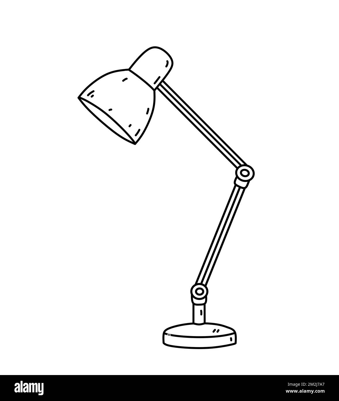 Table lamp isolated on white background. Interior item for lighting a ...