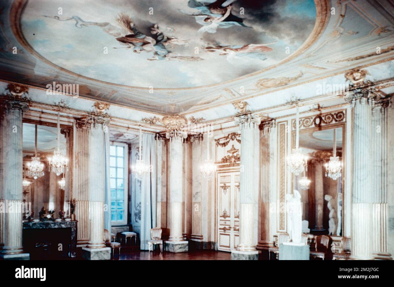 View of the Pillared Hall at the Royal Palace, Stockholm, Sweden 1960s ...