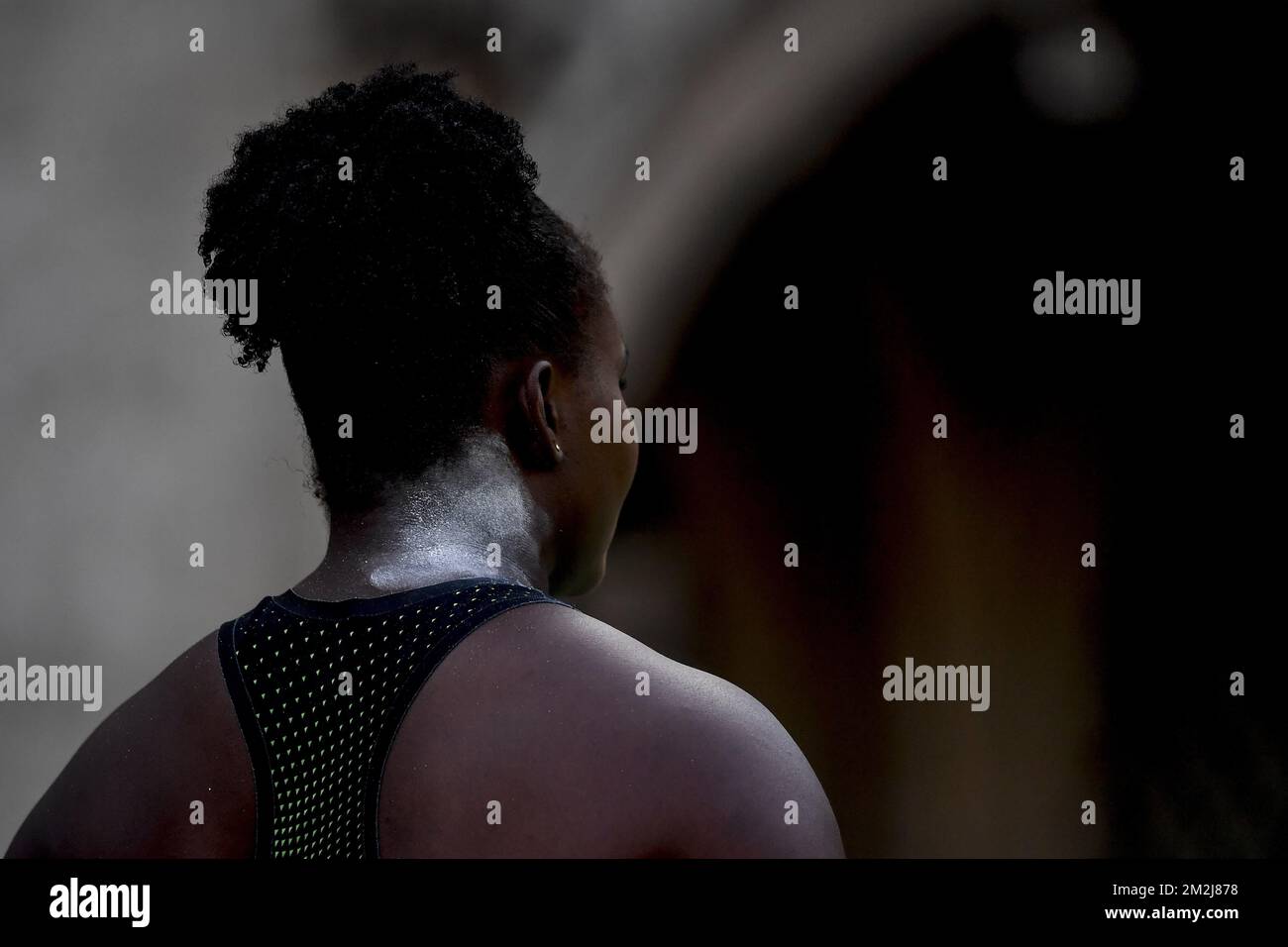 Jamaica's Danniel Thomas-Dodd pictured in action during the shot put ...