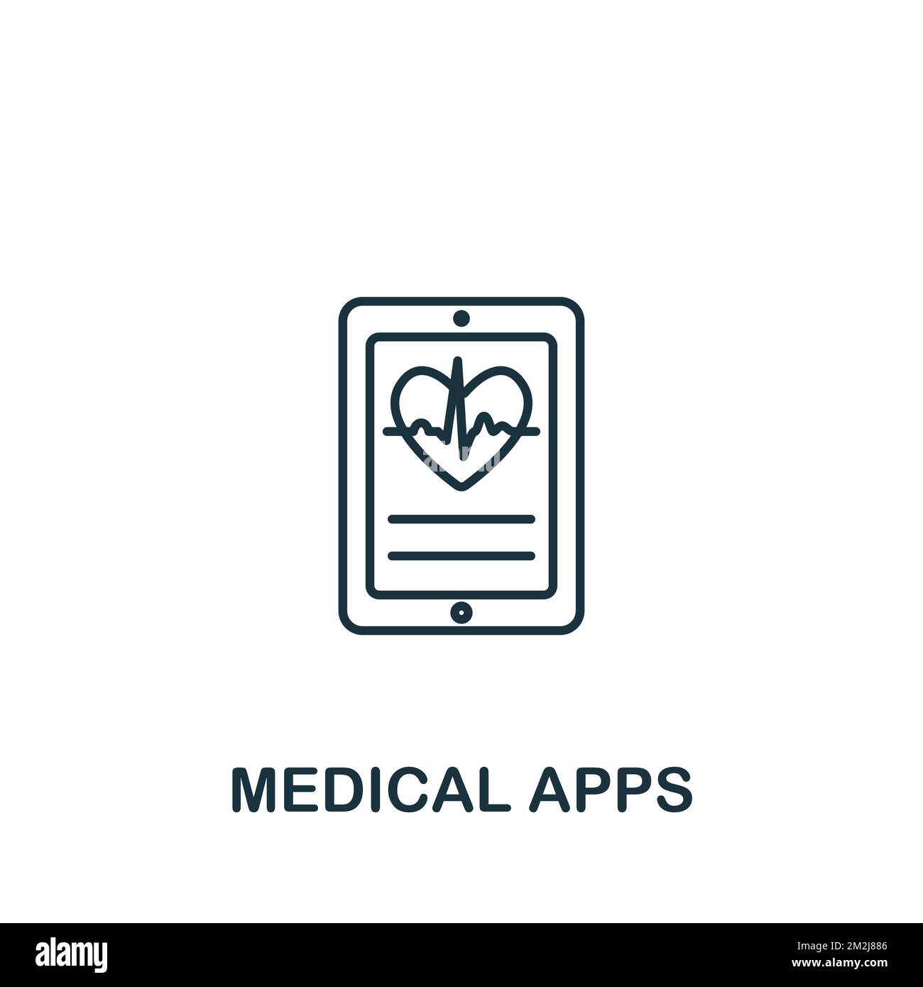 Medical Apps icon. Monochrome simple Healthcare icon for templates, web ...