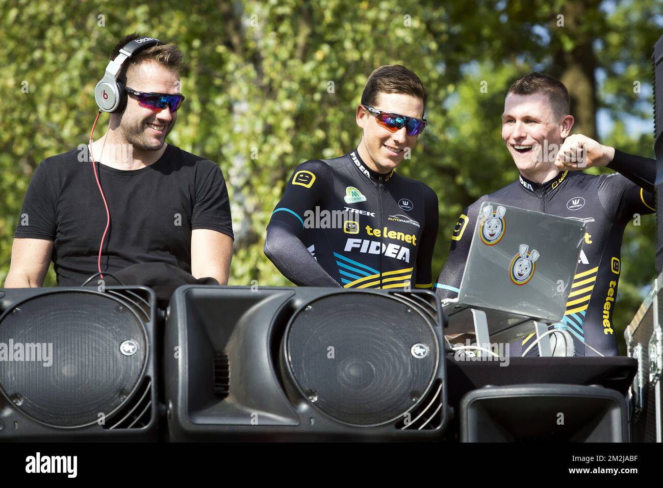 DJ Dimitri Vantomme, Belgian Nicolas Cleppe and Belgian Thijs Aerts ...