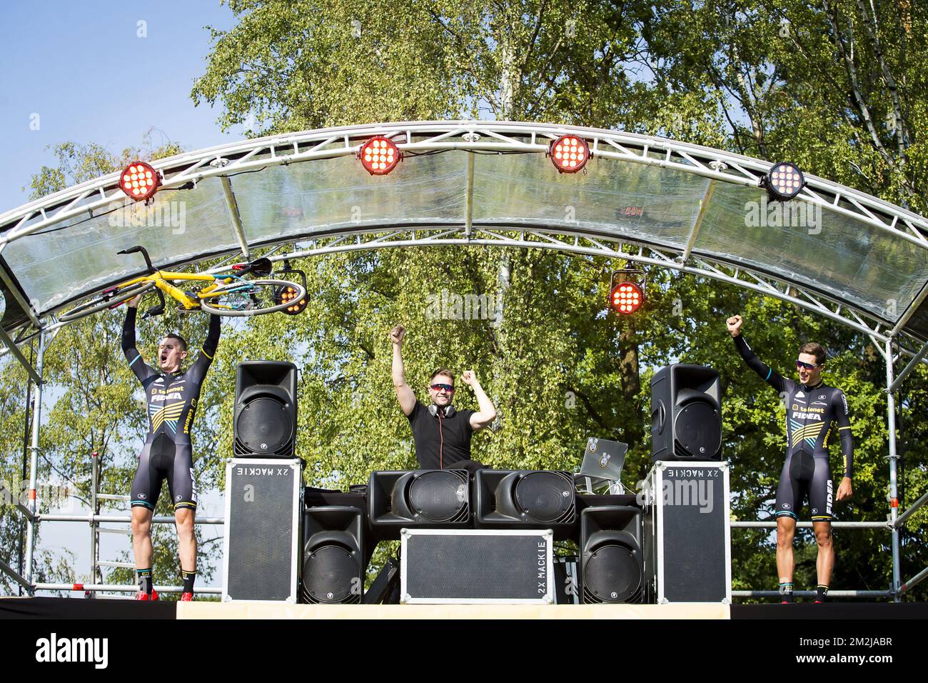 Belgian Thijs Aerts, DJ Dimitri Vantomme and Belgian Nicolas Cleppe ...