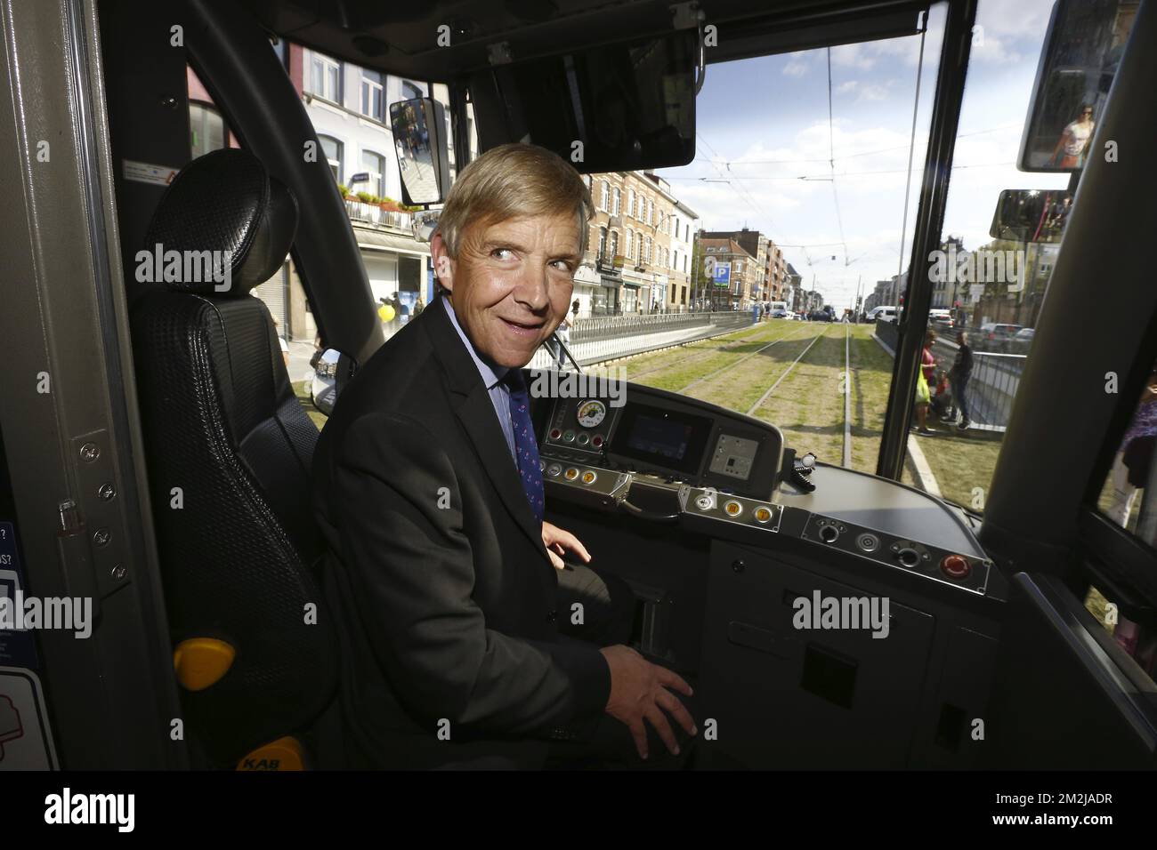 MIVB-STIB CEO Brieuc de Meeus poses for the photographer during the ...