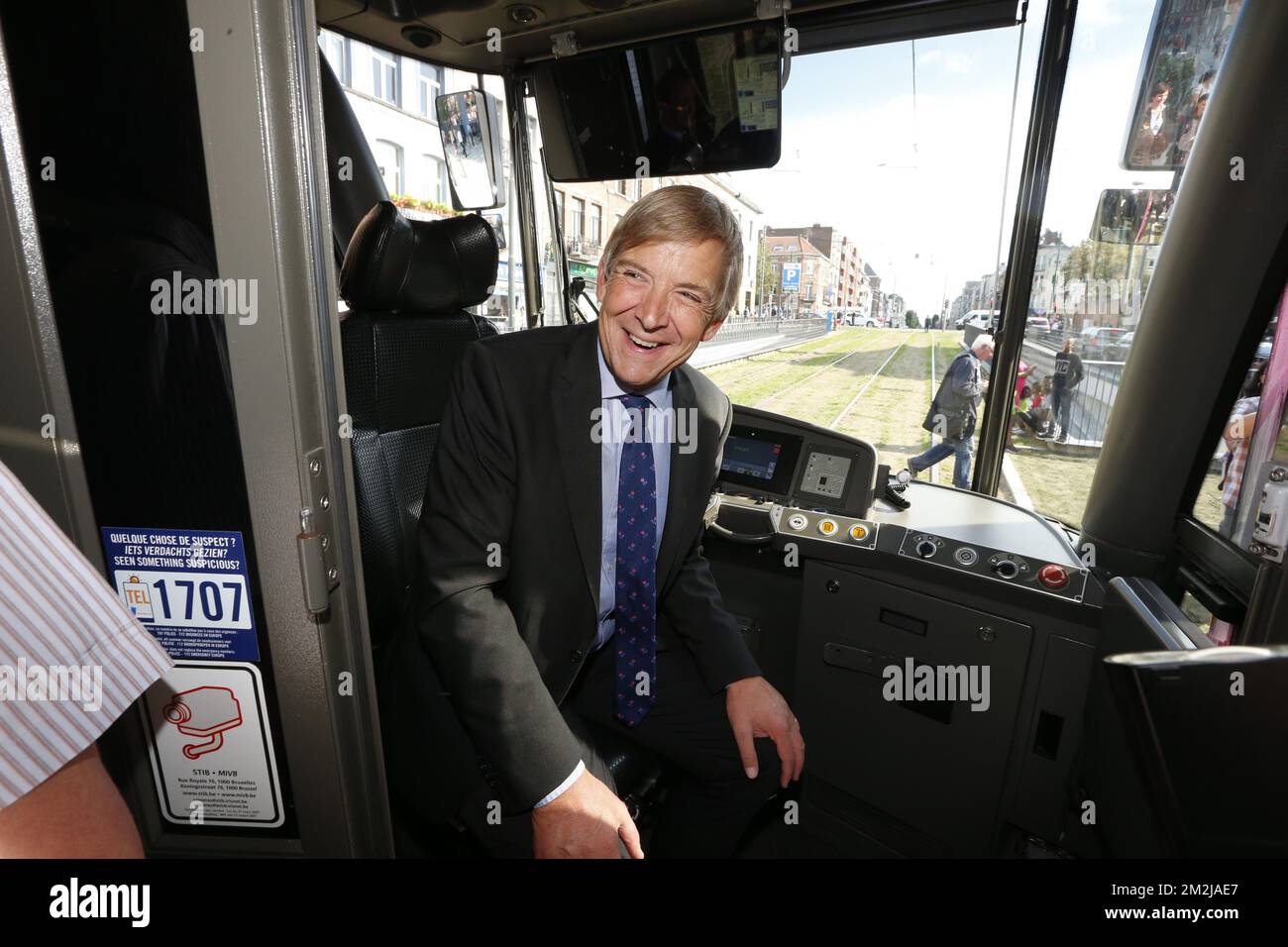 MIVB-STIB CEO Brieuc de Meeus poses for the photographer during the ...