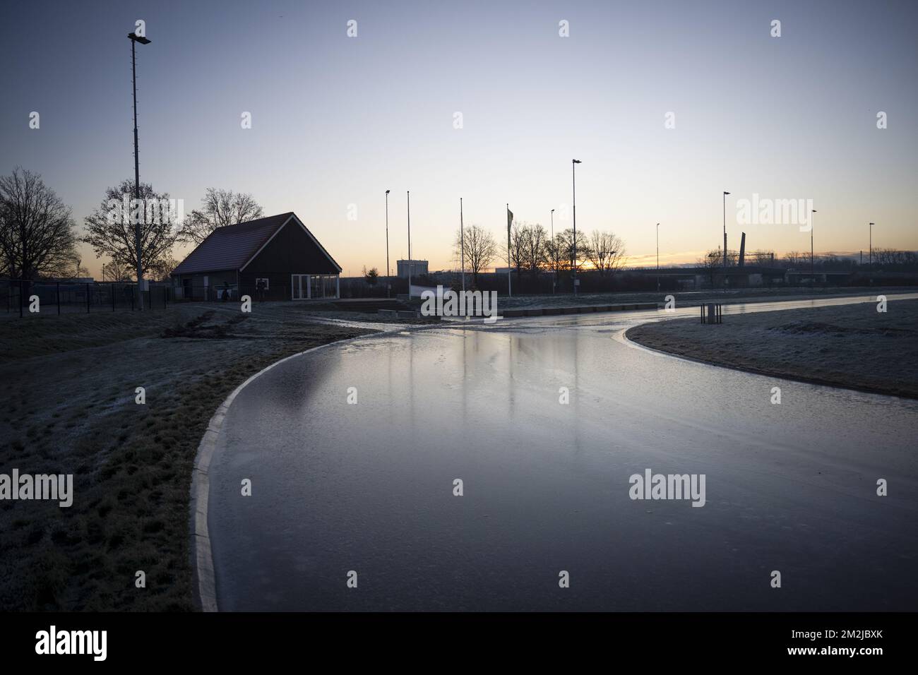 BURGUM - The ice floor of the Frisian Ice Club Bergum, which has the ...
