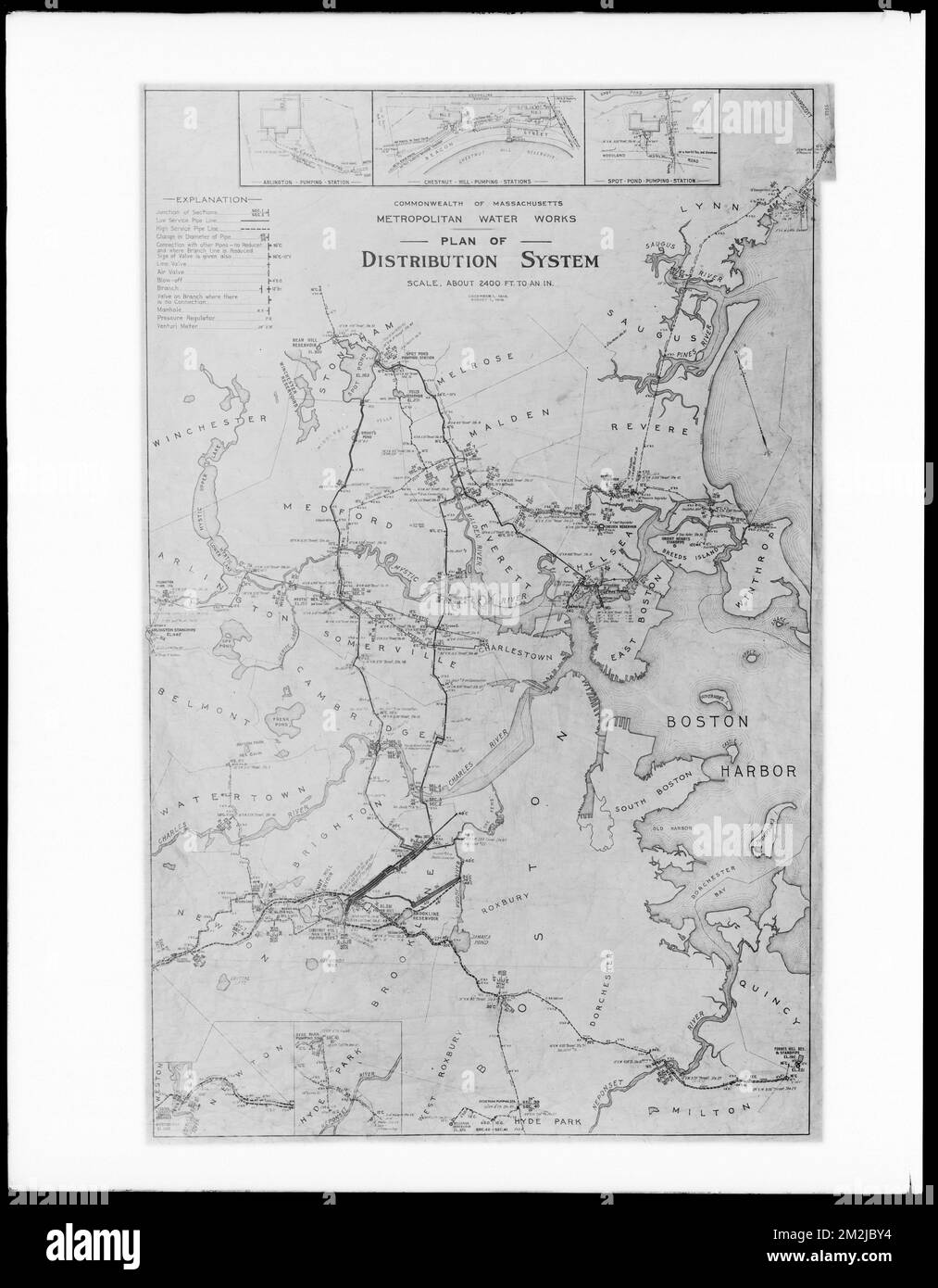 Distribution Department, plan of distribution system, December 1, 1914 ...