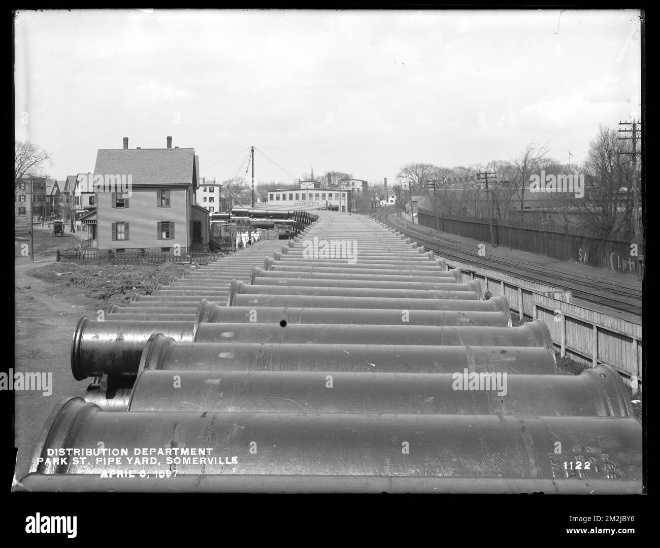 Distribution Department, Park Street Pipe Yard, from the south ...