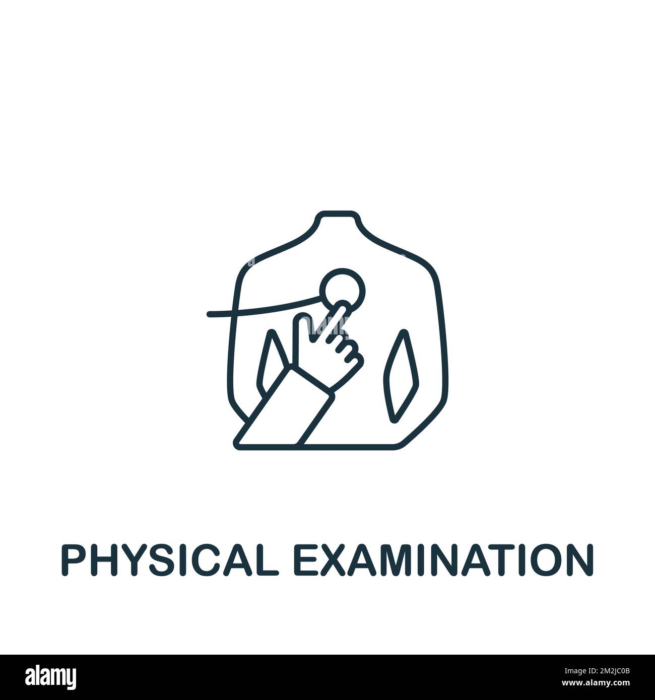 Physical Examination icon. Monochrome simple Healthcare icon for ...