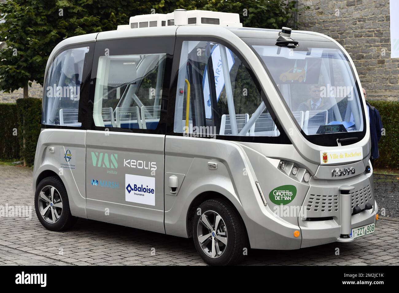 Illustration picture shows the testing of an autonomous shuttle on the ...