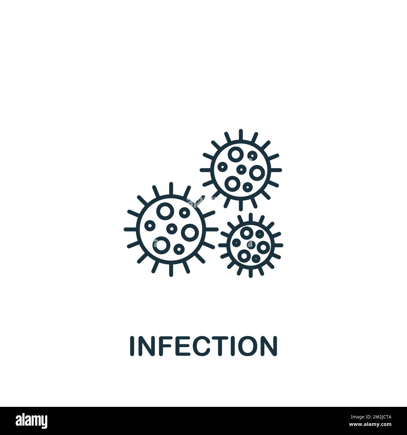 Infection icon. Monochrome simple Healthcare icon for templates, web ...