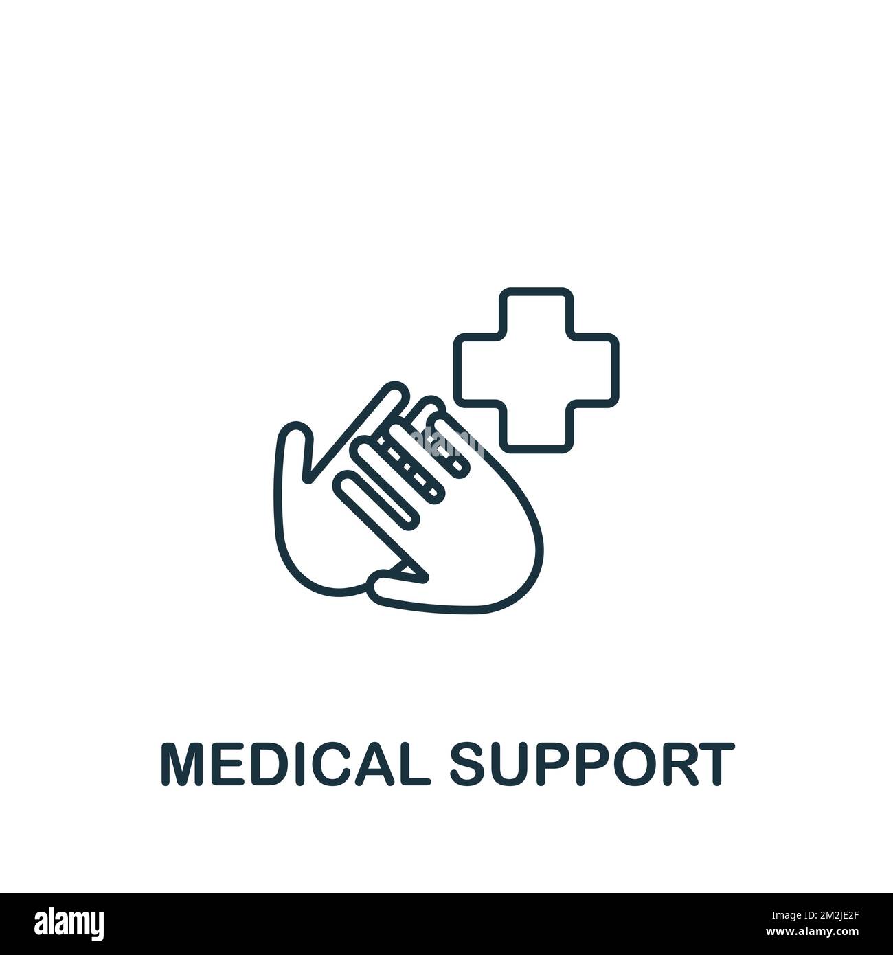 Medical Support icon. Monochrome simple Healthcare icon for templates ...