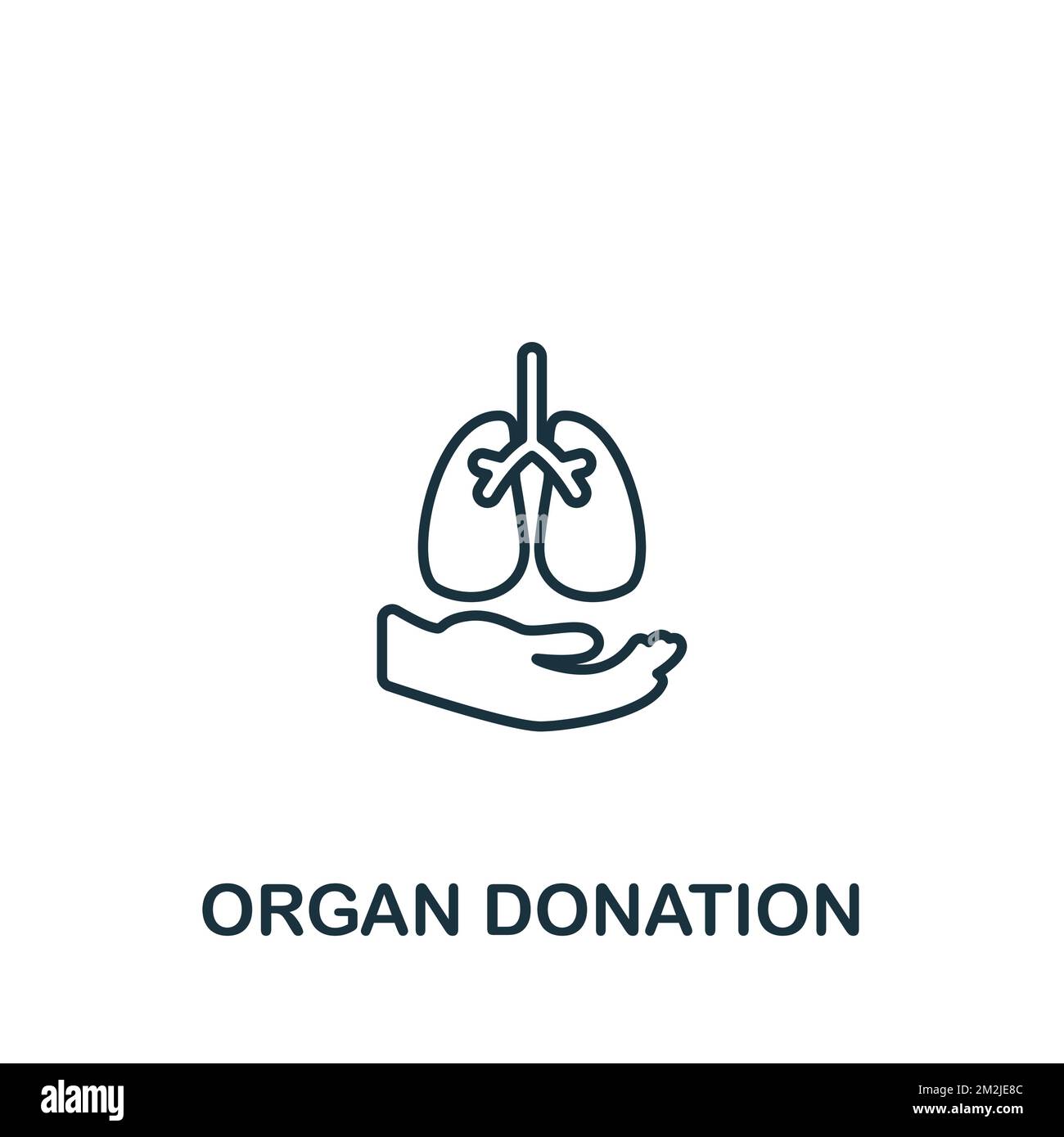 Organ Donation icon. Monochrome simple Healthcare icon for templates ...