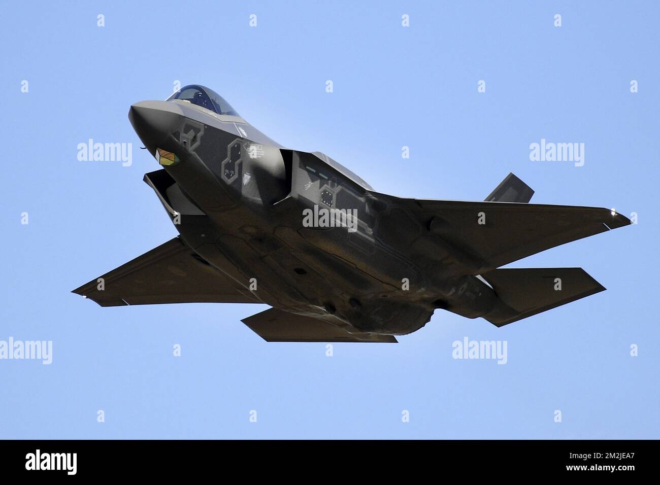 The Lockheed Martin F-35 Lightning II fighter jet pictured ahead of ...