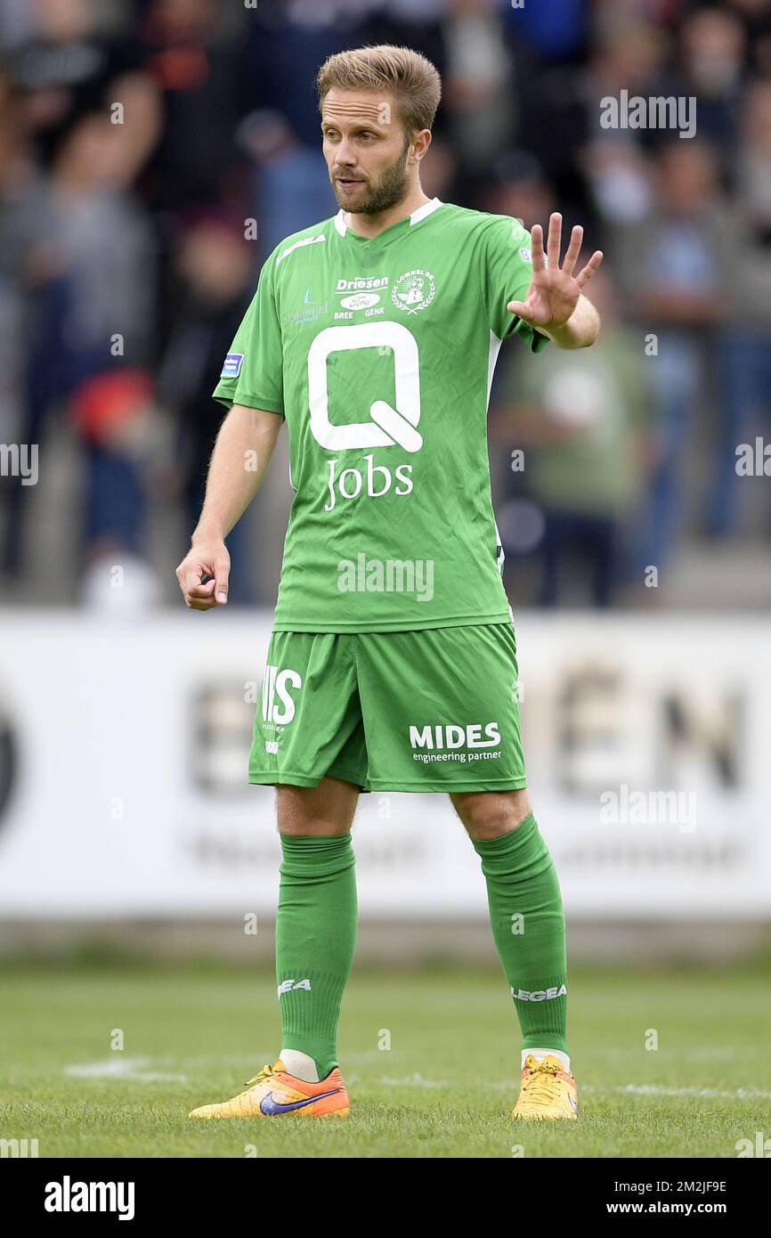 Lommel's Robin Henkens pictured during a soccer game between Lommel SK ...
