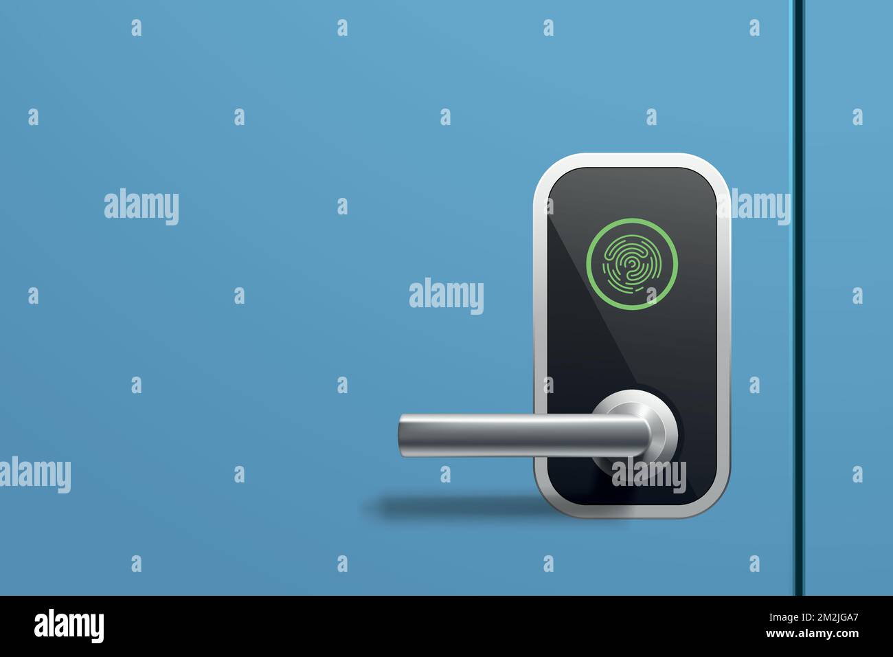 modern digital door lock with finger print Stock Vector Image & Art - Alamy