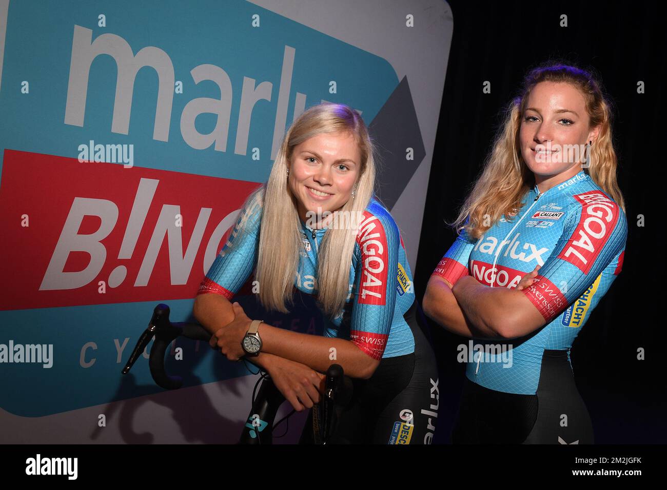 Belgian Laura Verdonschot and Belgian Alicia Franck poses for the ...