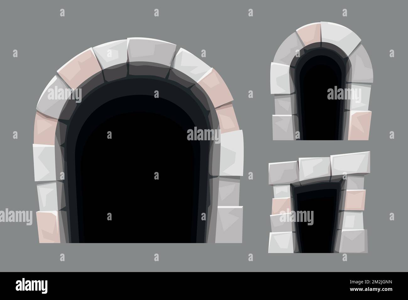 different shapes front tunnel entrance in set Stock Vector Image & Art ...