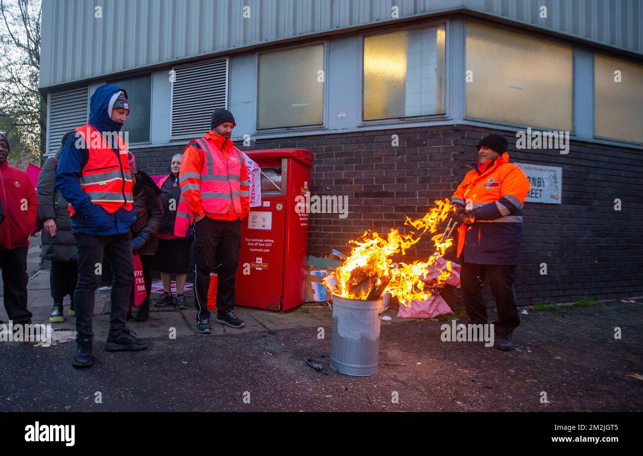 London, England, UK. 14th Dec, 2022. Striking Royal Mail workers are ... London, England, UK. 14th Dec, 2022. Striking Royal Mail workers are ...