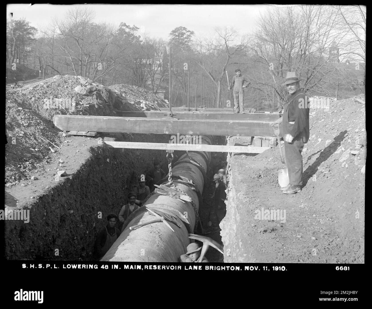 Distribution Department, Southern High Service Pipe Lines, lowering 48 ...