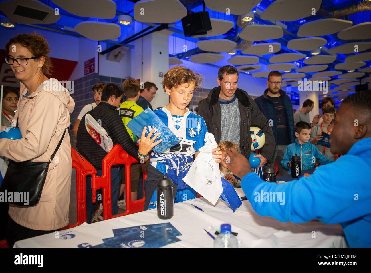 Illustration picture shows the kids fanday of soccer team KAA Gent ...