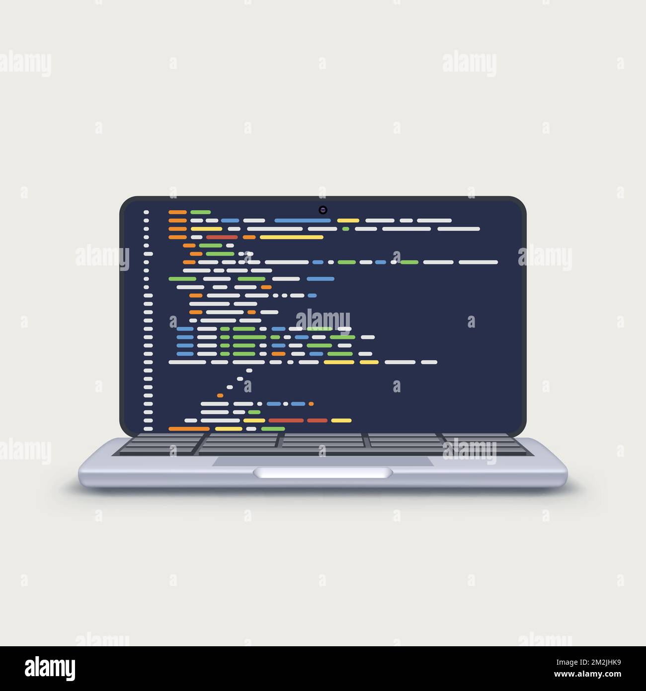 software code lines on screen of laptop Stock Vector Image & Art - Alamy