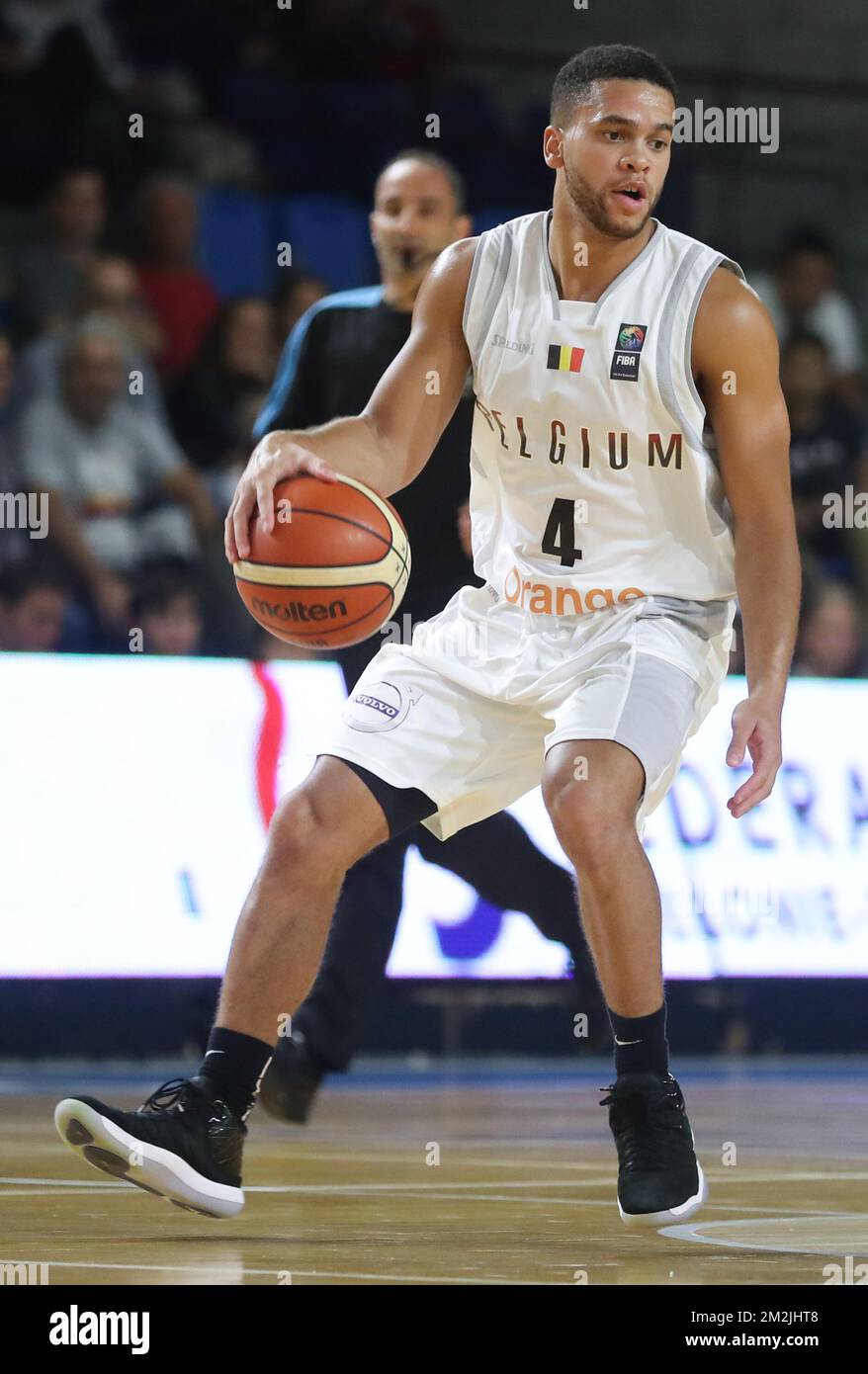 Belgium's Emmanuel Lecomte pictured in action during a basketball game ...