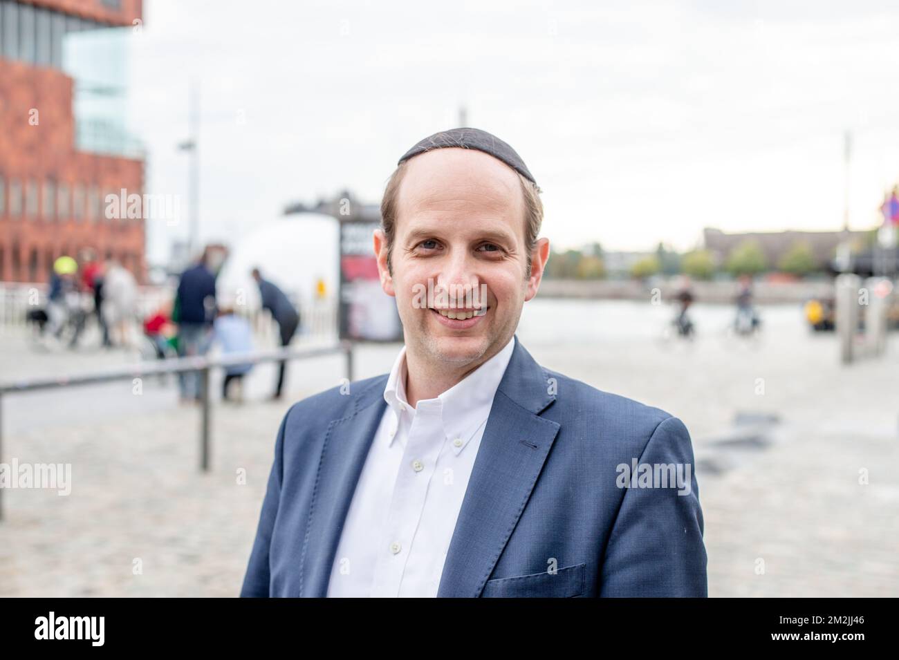 Open VLD's Samuel Markowitz poses for the photographer during the presentation of the local list ...