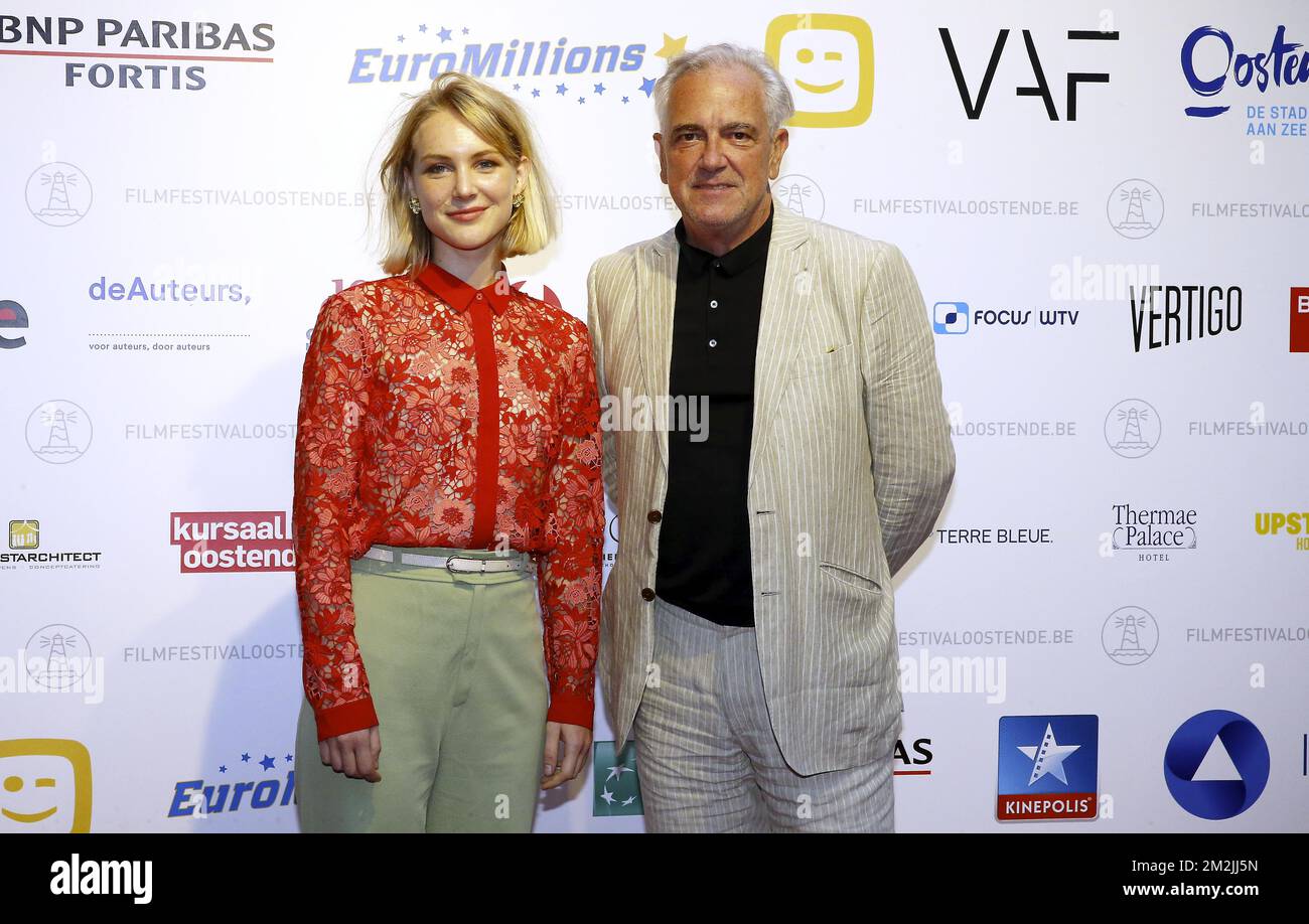 Lisa Smit and actor Gene Bervoets pictured during the premiere of ...