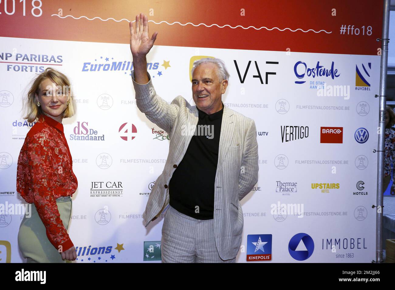 Lisa Smit and actor Gene Bervoets pictured during the premiere of ...
